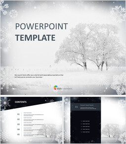Free Google Slides themes - Winter Trees