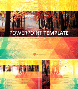 Fallen Leaves in Fall - Google Slides Template Free Download