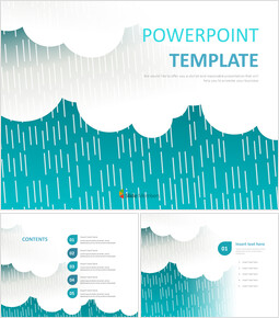Falling Turquoise Clouds - Free Keynote Backgrounds|Slides