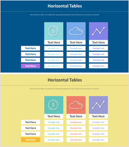 Horizontal Table List Diagram