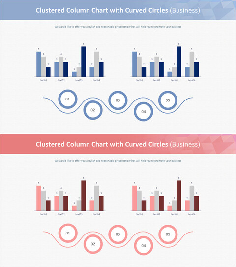 5 Clustered Column Chart List