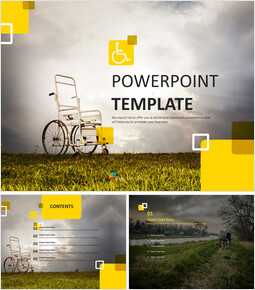 Wheelchairs in the Field - Free Presentation Templates|Keynote|Slides