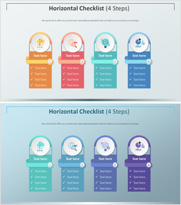 Horizontal List Diagram (3 Steps Process)
