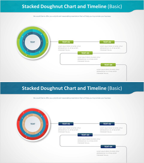 Vertical Process Doughnut Chart (Basic)