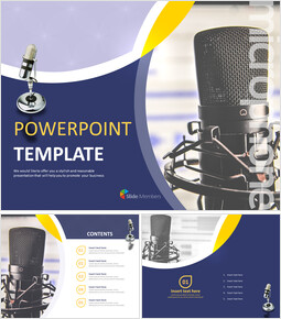 Free PPT Template - Microphone Stand