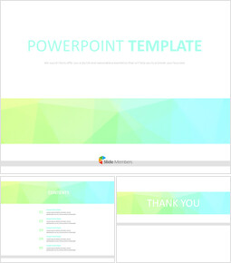 Free Powerpoint Sample - Neon Yellowgreen Skyblue Crystal AurorA