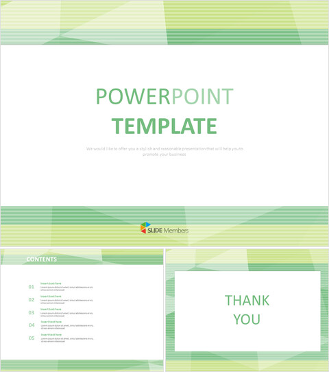 Two Green Lines With Yellowgreen Stripe Background - Free PPT Sample