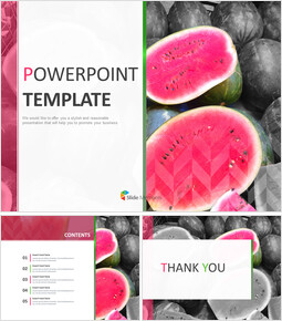 Free Keynote - watermelon in summer|Slides