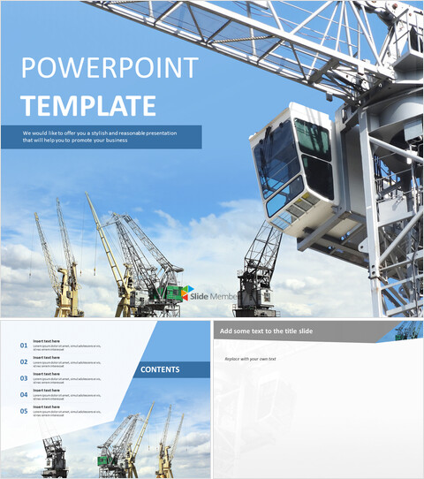 Free Business Google Slides Templates - Construction Crane