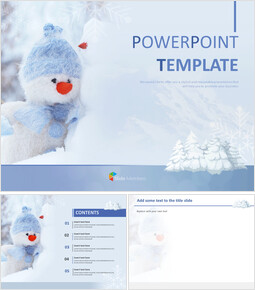 Winter snowman - Google Slides Images Free Download