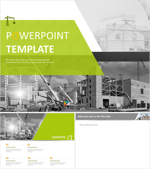 Free Design Template - Construction Cranes|PPT|Slides