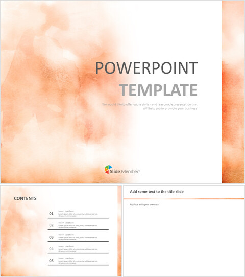 Indi-pink Watercolor Spreading Effect - Free PPT Sample|Templates|Slides