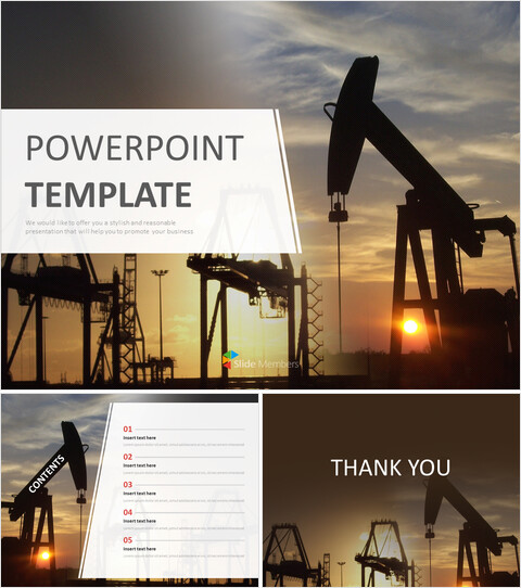 Free Powerpoint Template - Oil Industry